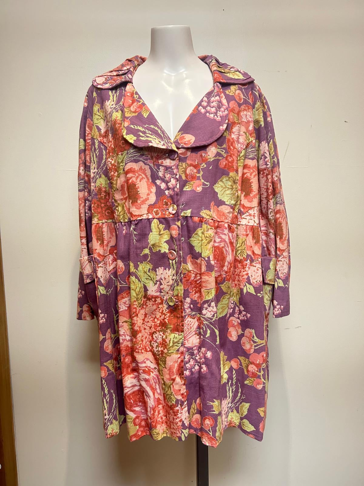 April Cornell Karilyn Woman’s Cotton Jacket Plus Size Amethyst ...