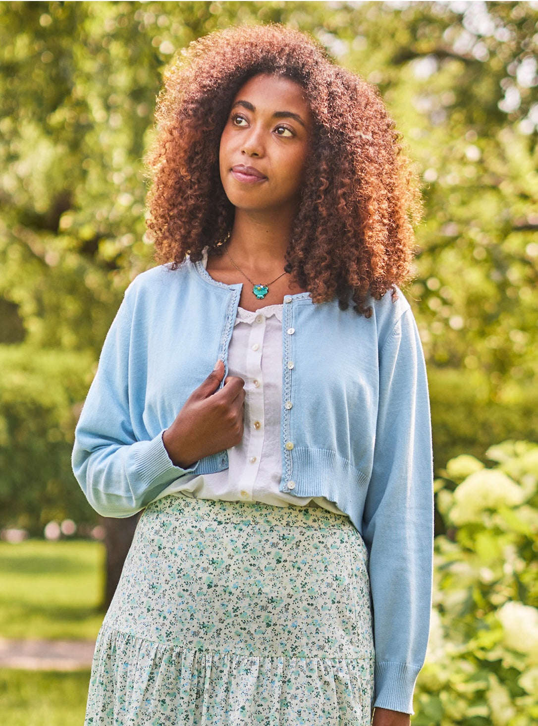 April Cornell Jane Cropped Cardigan Blue – Eveline Street Clothing