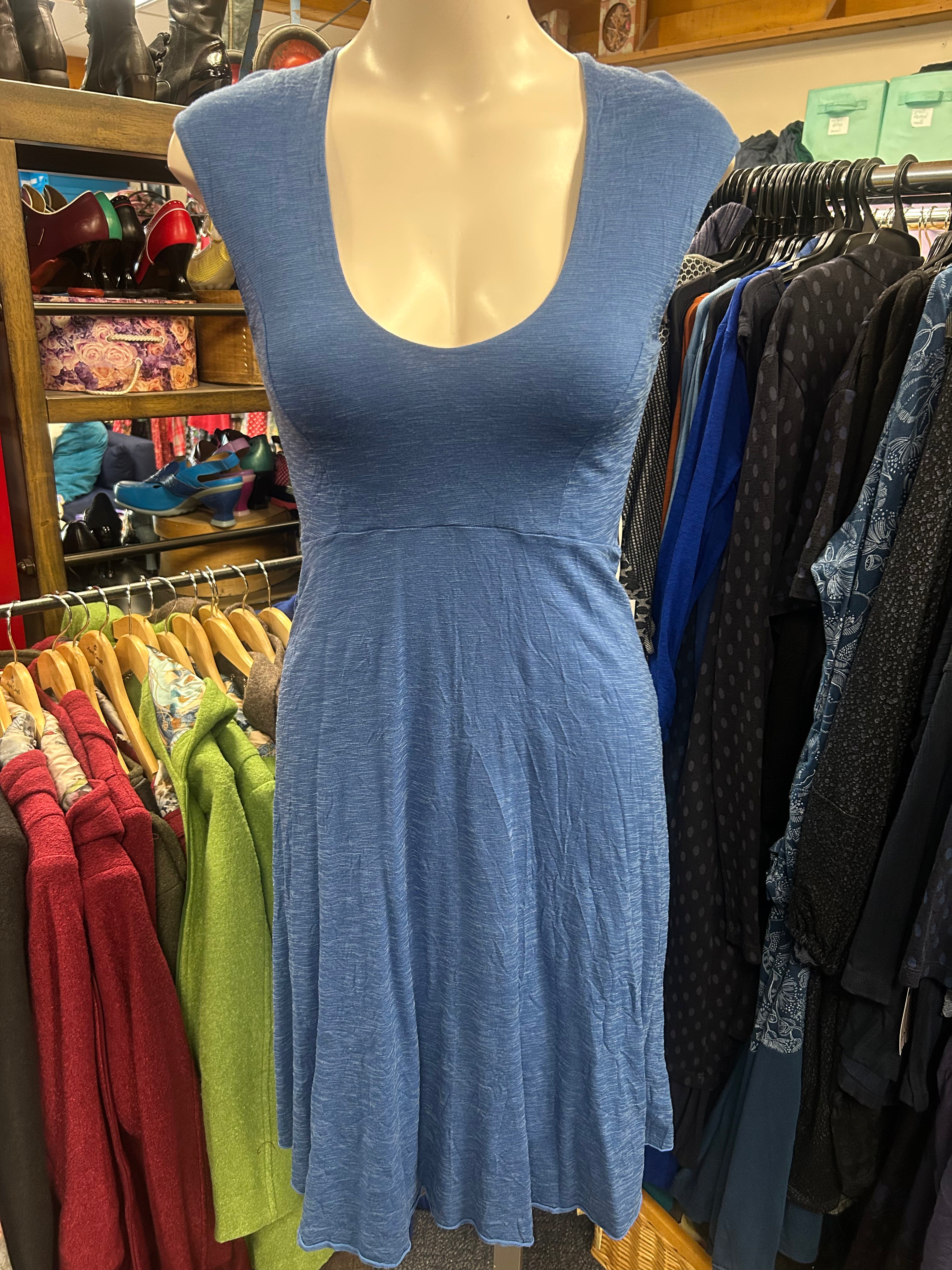 Metalicus Deep Scoop Neck Dress Five Colour Variants – Eveline Street ...